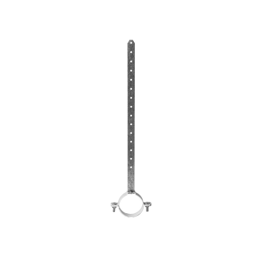 450mm Shank PVC Pipe Hanging Clip Galvanised/Powder Coated White - 50mm ...
