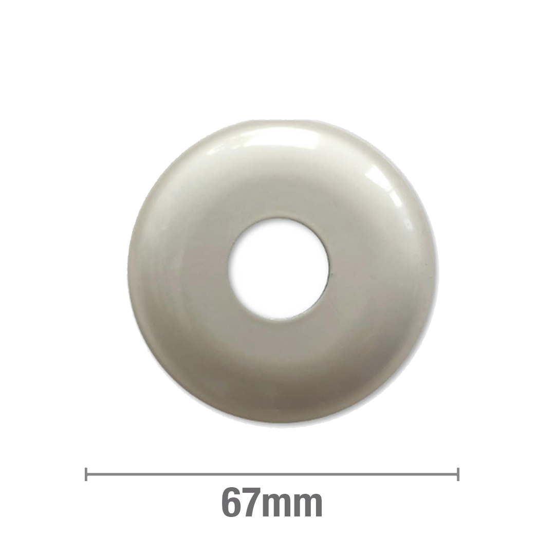 Cover Plate Ivory Metal 1/2" BSP 10mm Rise Per 1 - Plumbers Choice