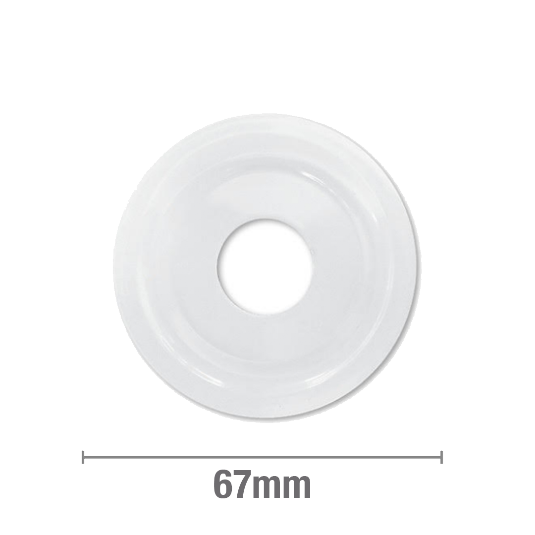 Cover Plate White Metal 1/2" BSP Flat Per 1 - Plumbers Choice