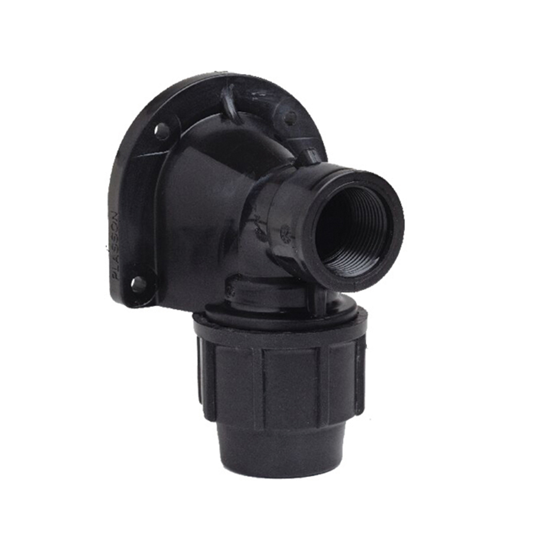 Poly Metric Wall Plate Elbow Female 25-3/4" - Plumbers Choice