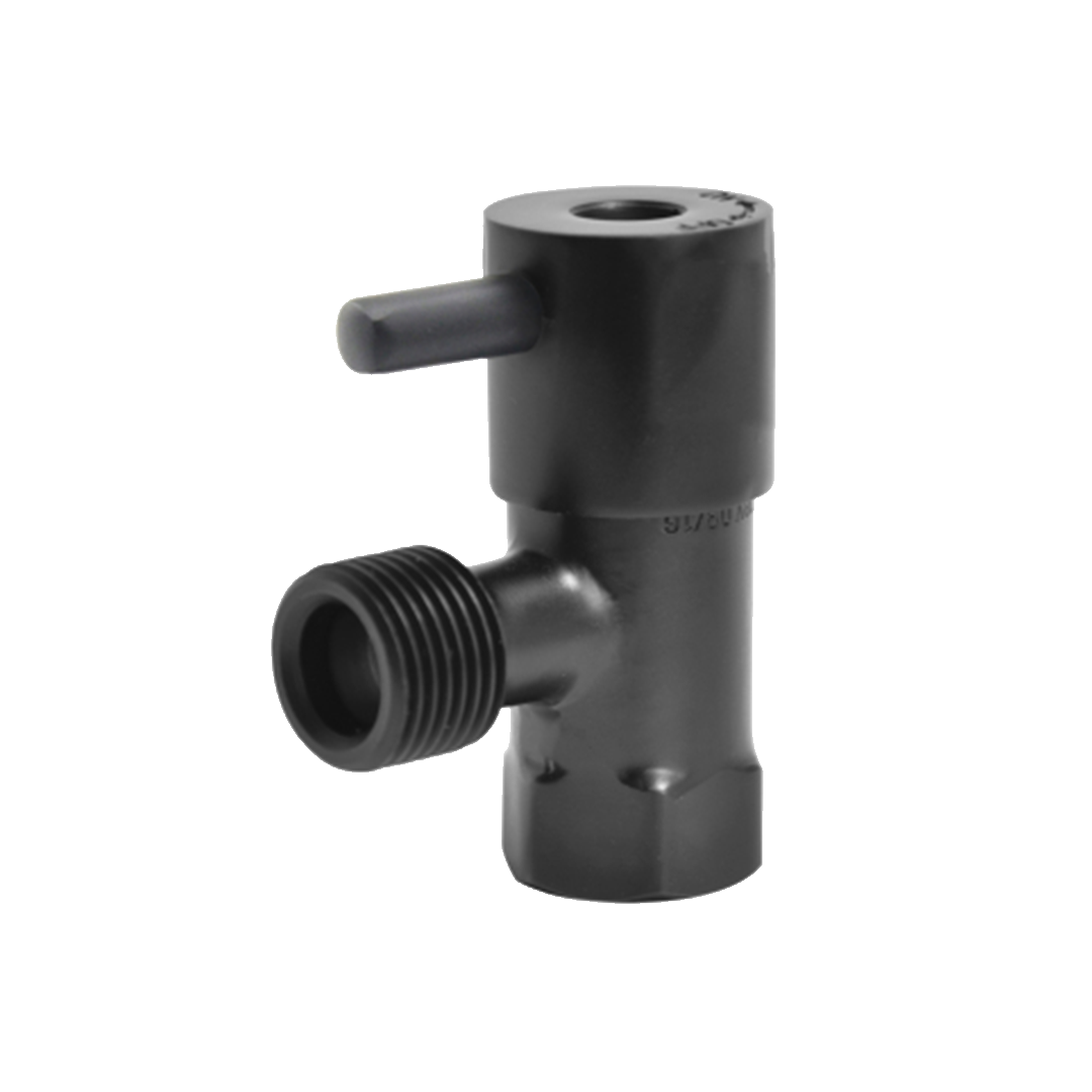Stop Tap Black Lever Handle 1/4 Turn - Plumbers Choice