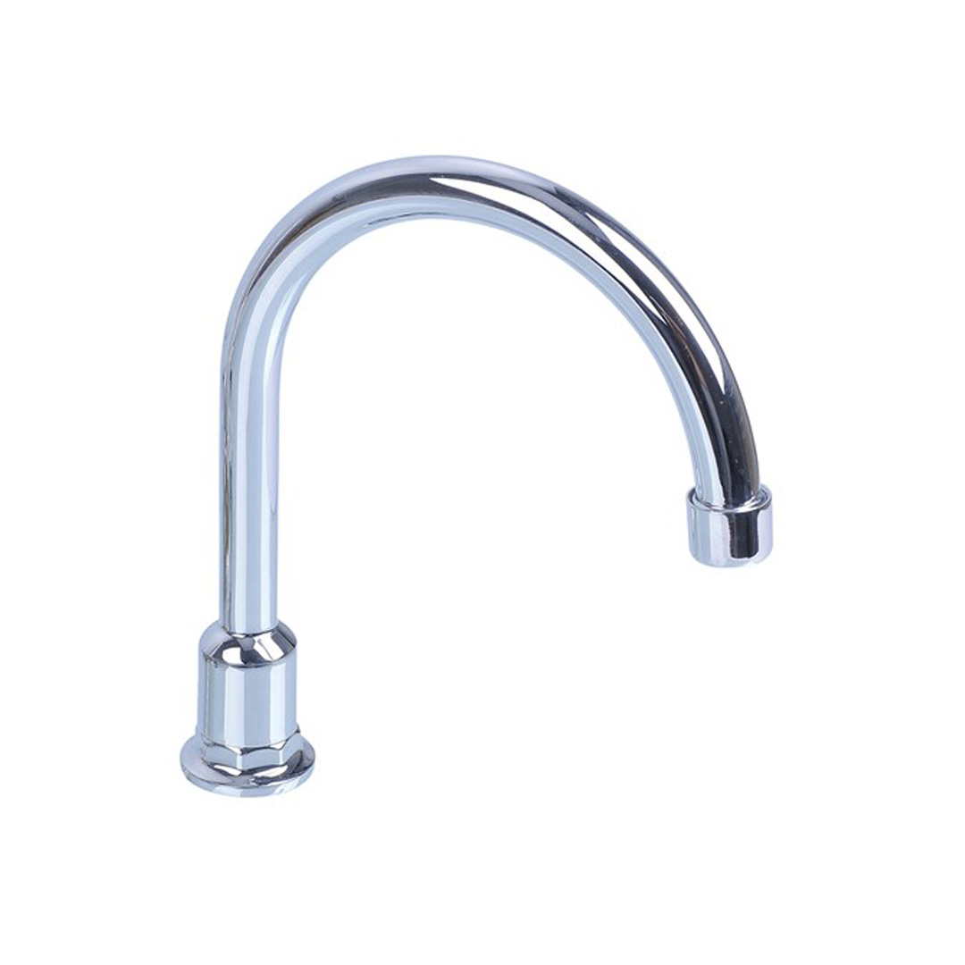 Swivel Spout Hob Tube Chrome Plated Gooseneck 150MM - Plumbers Choice