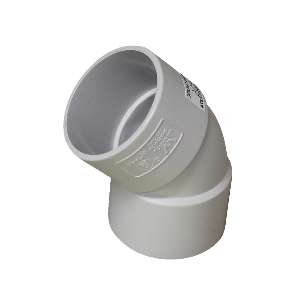 Bend Plain FF DWV 50mm x 45 Degree - Plumbers Choice