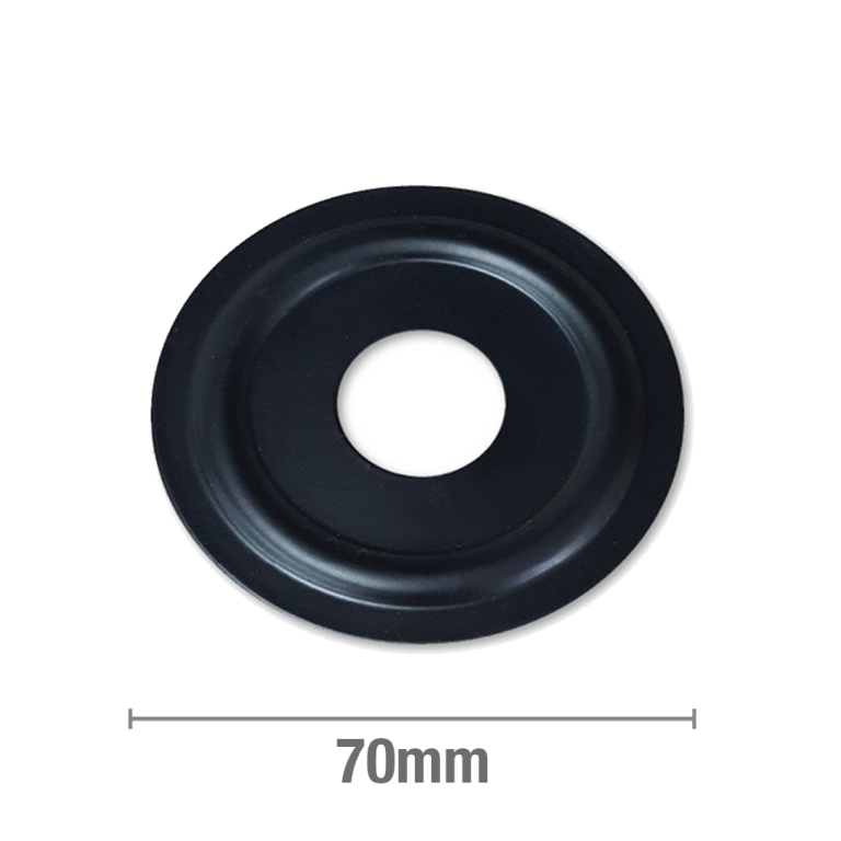 Cover Plate Black Metal 1/2" BSP Flat Per 1 - Plumbers Choice