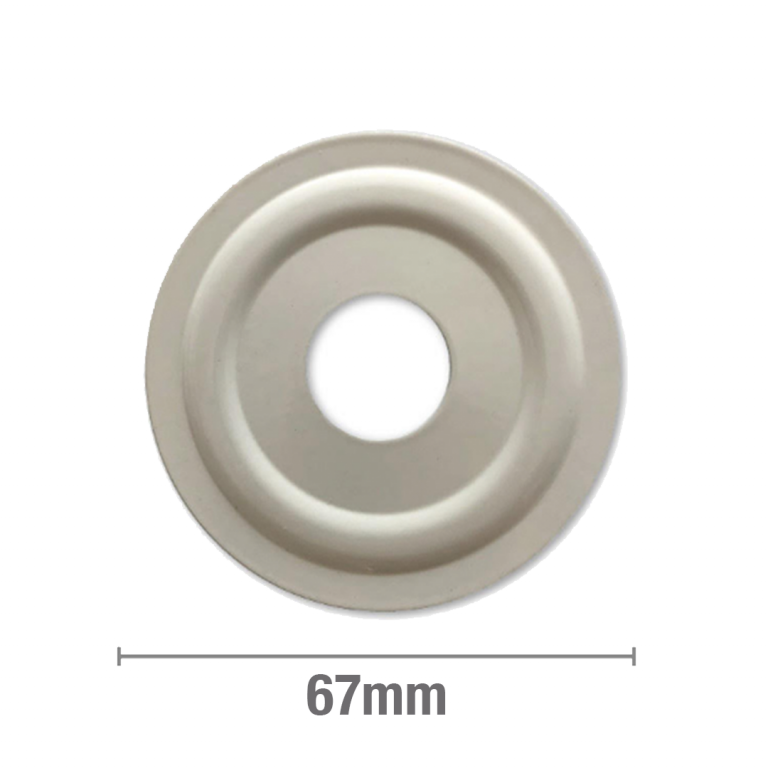 Cover Plate Ivory Metal 1/2" BSP Flat Per 1 - Plumbers Choice