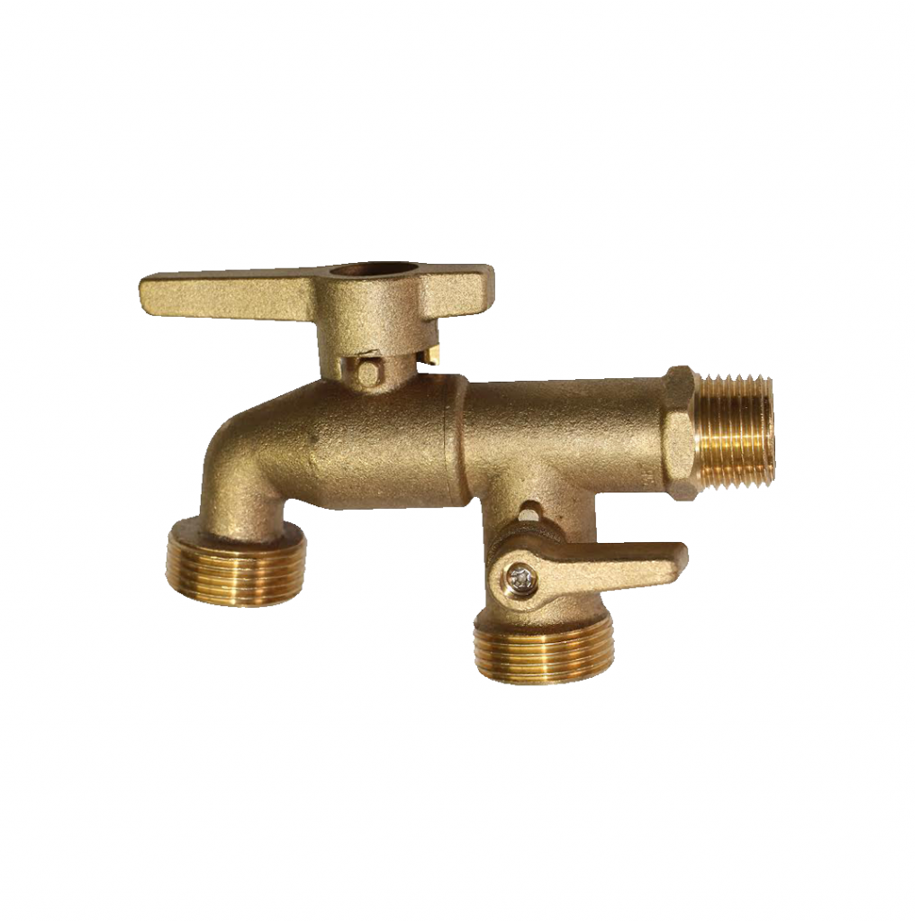 Hose Bib Double Outlet 20mm Inlet - Plumbers Choice